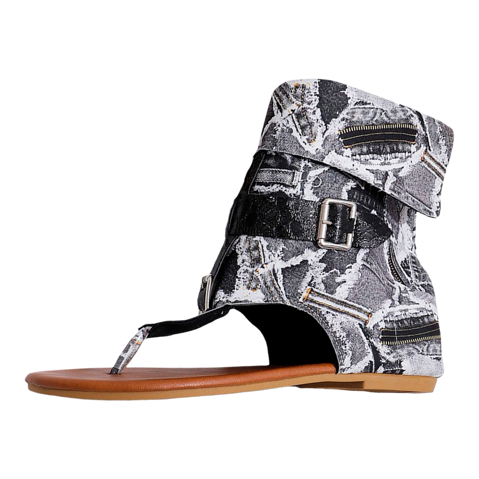 IUJSOY Women's Gladiator Sandals Comfort Flat Flip Flops Vintage Summer ...