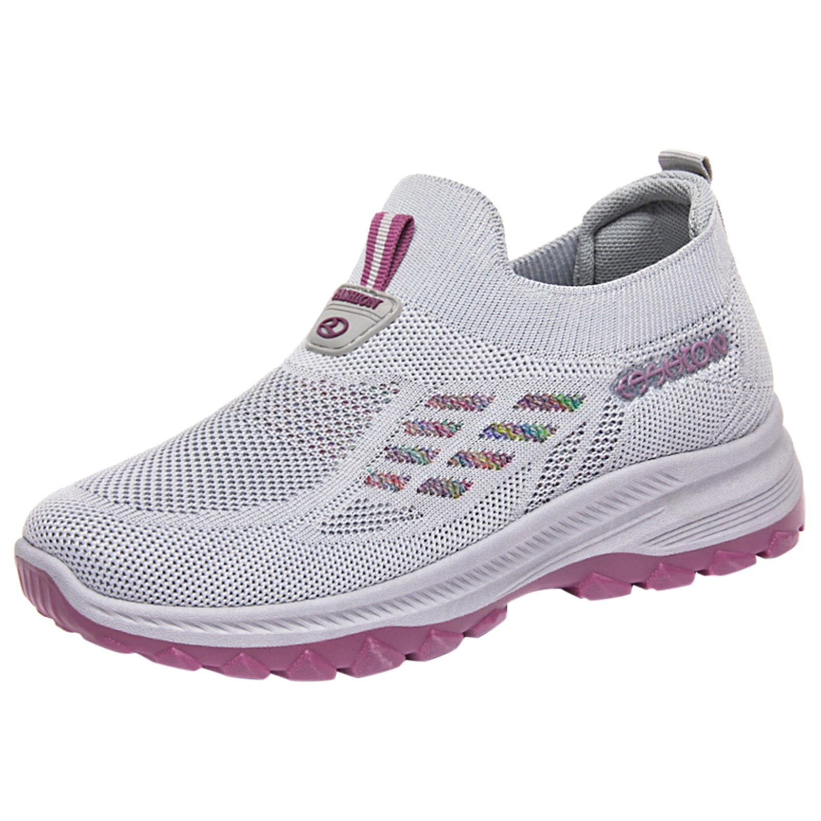 IUJSOY Women's Hands Free Walking Shoes Slip on Sneakers with Arch ...