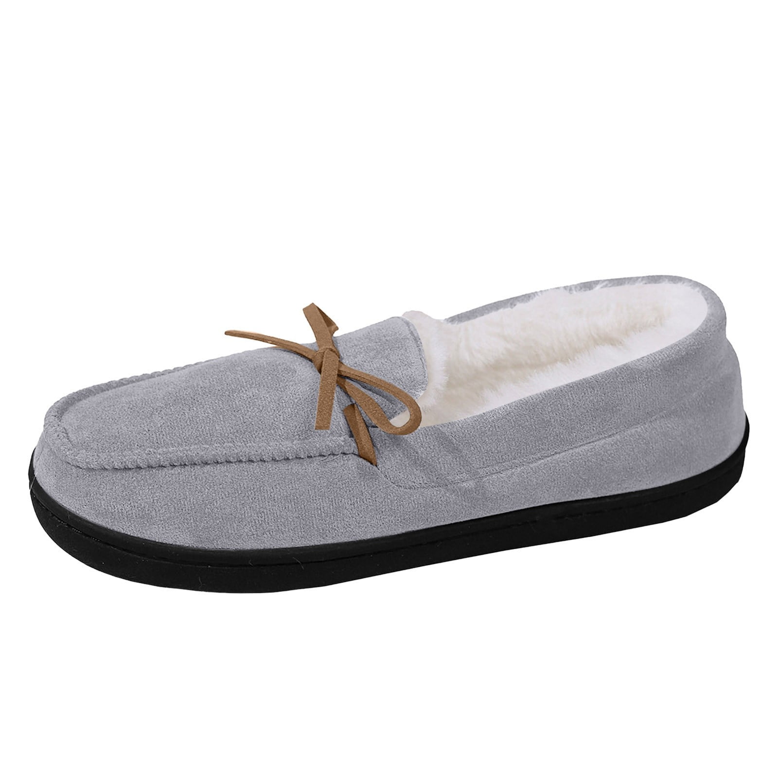 IUJSOY Women's House Slippers Indoor Outdoor Moccasin Fuzzy Fluffy ...