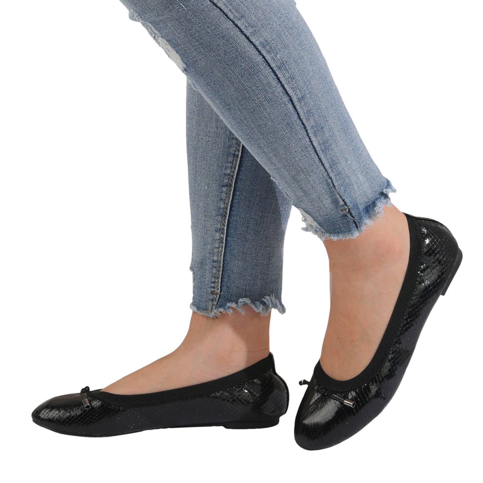 IUJSOY Women's Portable Foldable Ballet Flats Shoes Slip on Roll up ...