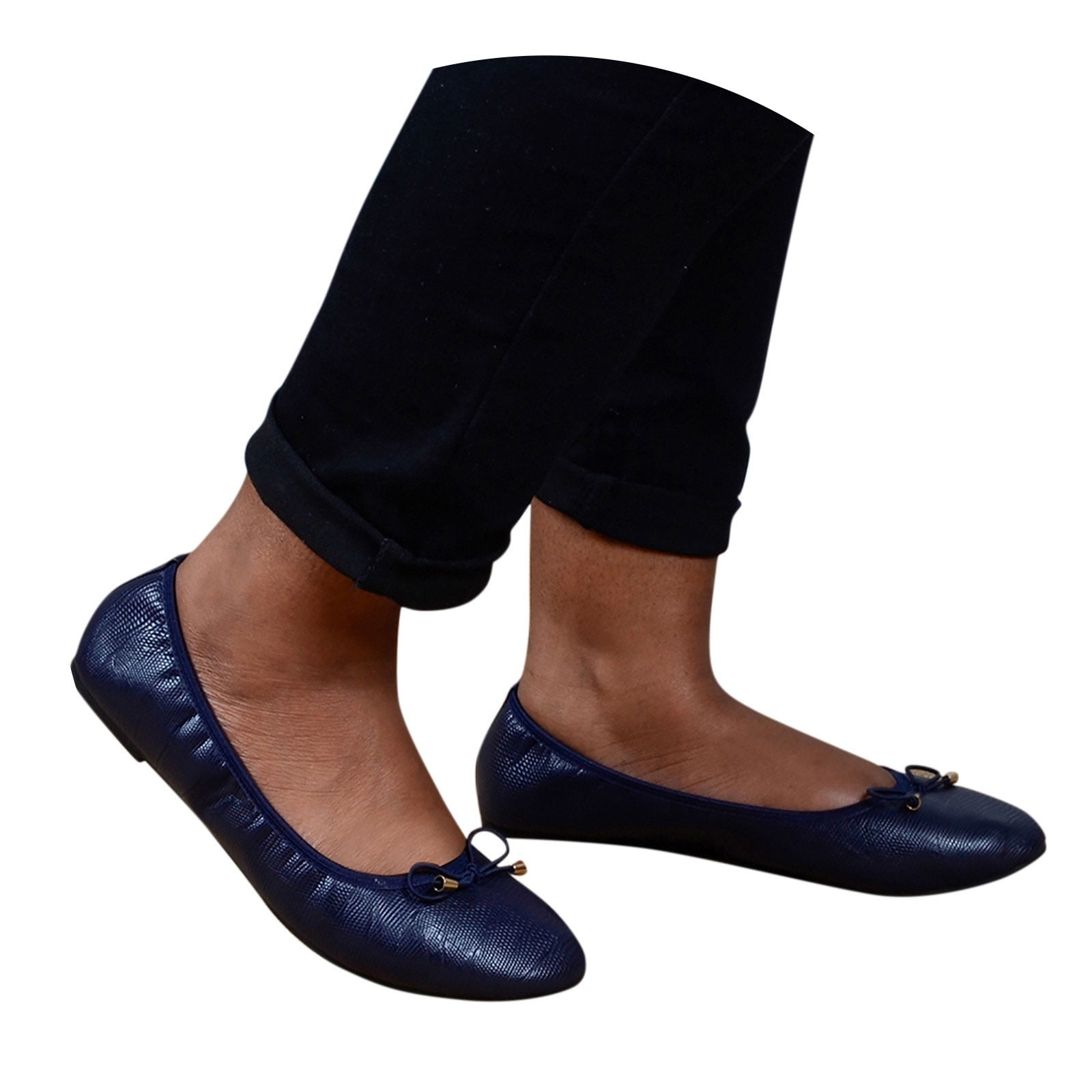 IUJSOY Women's Portable Foldable Ballet Flats Shoes Slip on Roll up ...