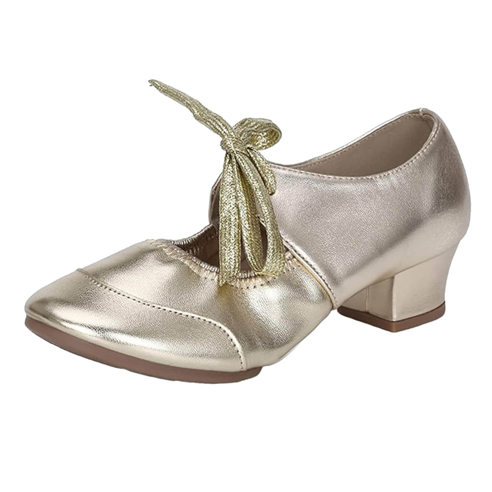 IUJSOY Womens Latin Dance Shoes Lace up Breathable Summer Ballet ...