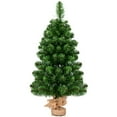 IUKRYU 3-foot desktop mini artificial Christmas tree, made of green PVC ...