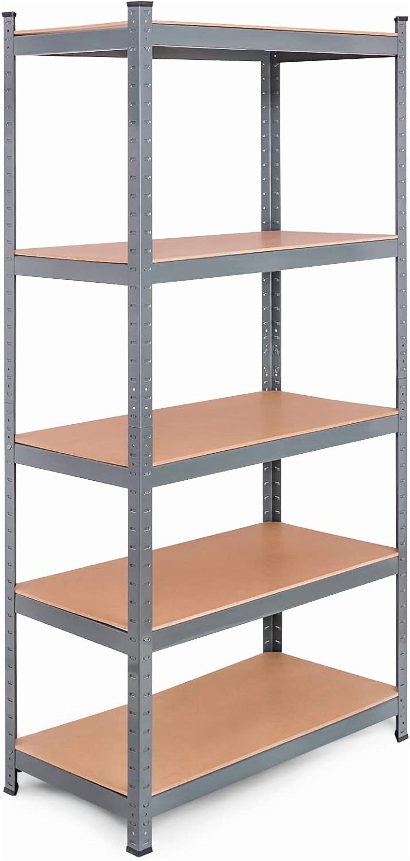 IUKRYU 5-Tier Utility Shelves Heavy Duty Steel Frame Storage Shelf ...