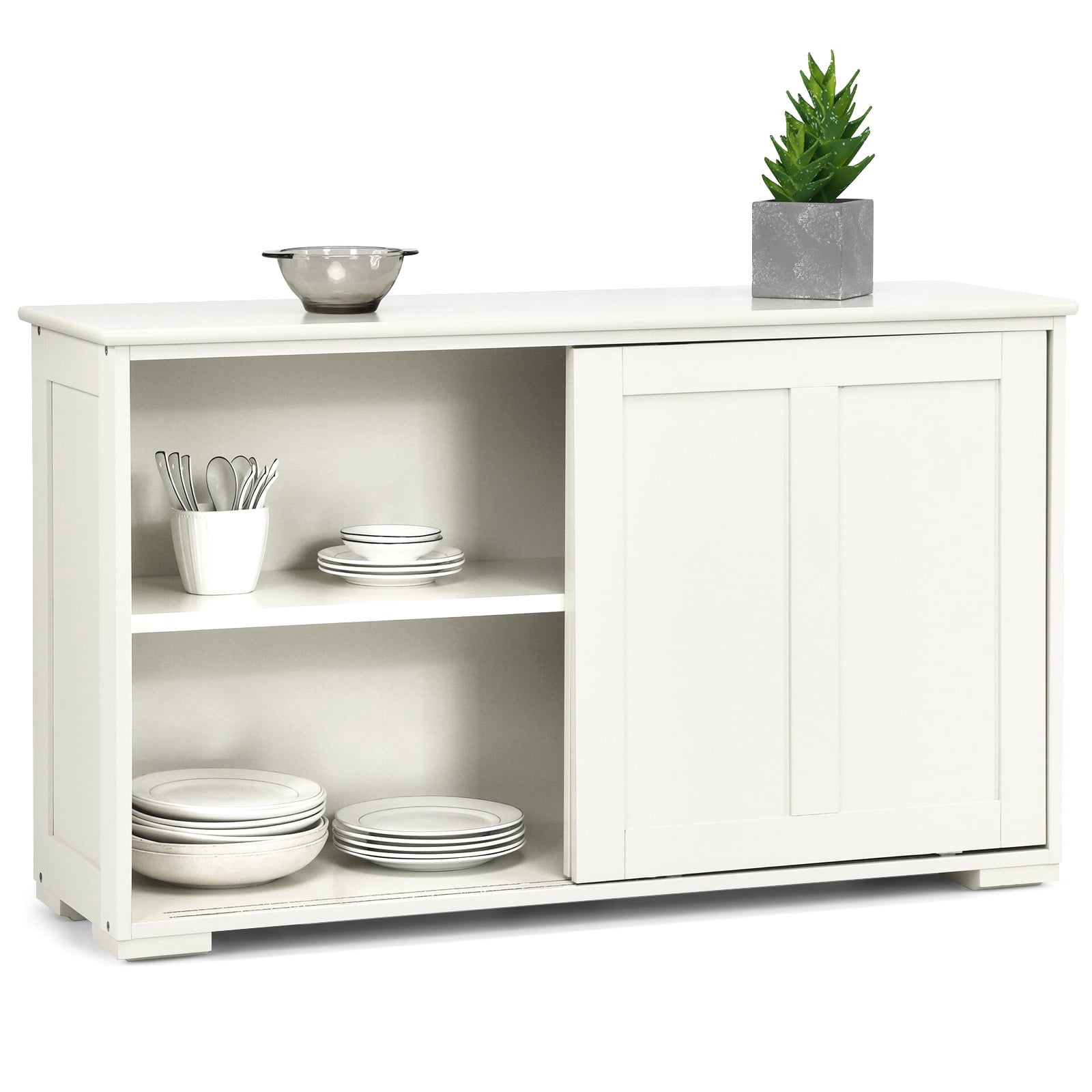 IUKRYU kitchen storage cabinet with sliding door sideboard cabinet ...