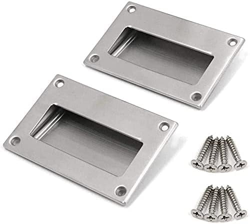 IULAVP 2-Pack Concealed Recessed Flush Pull Handle (5" x 3-1/4 ...