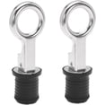 IULAVP Boat Drain Plug - O-Handle Snap Plug, Brass/Stainless Steel ...