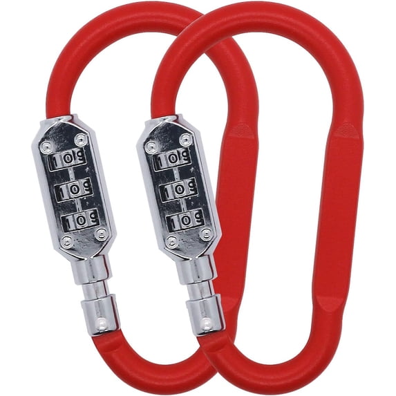 IULAVP Combination Carabiner Clips, Resettable 3 Dial Digit Combination ...