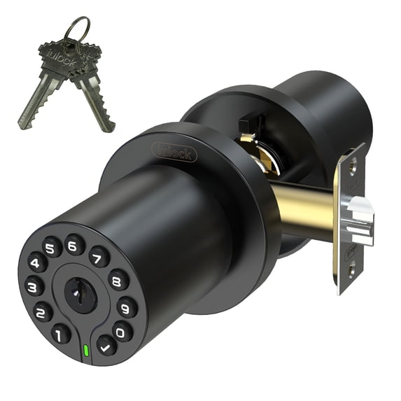 IULOCK IU-20 Keypad Door Knob,Code Lock with Key,Keyless Entry Knob ...