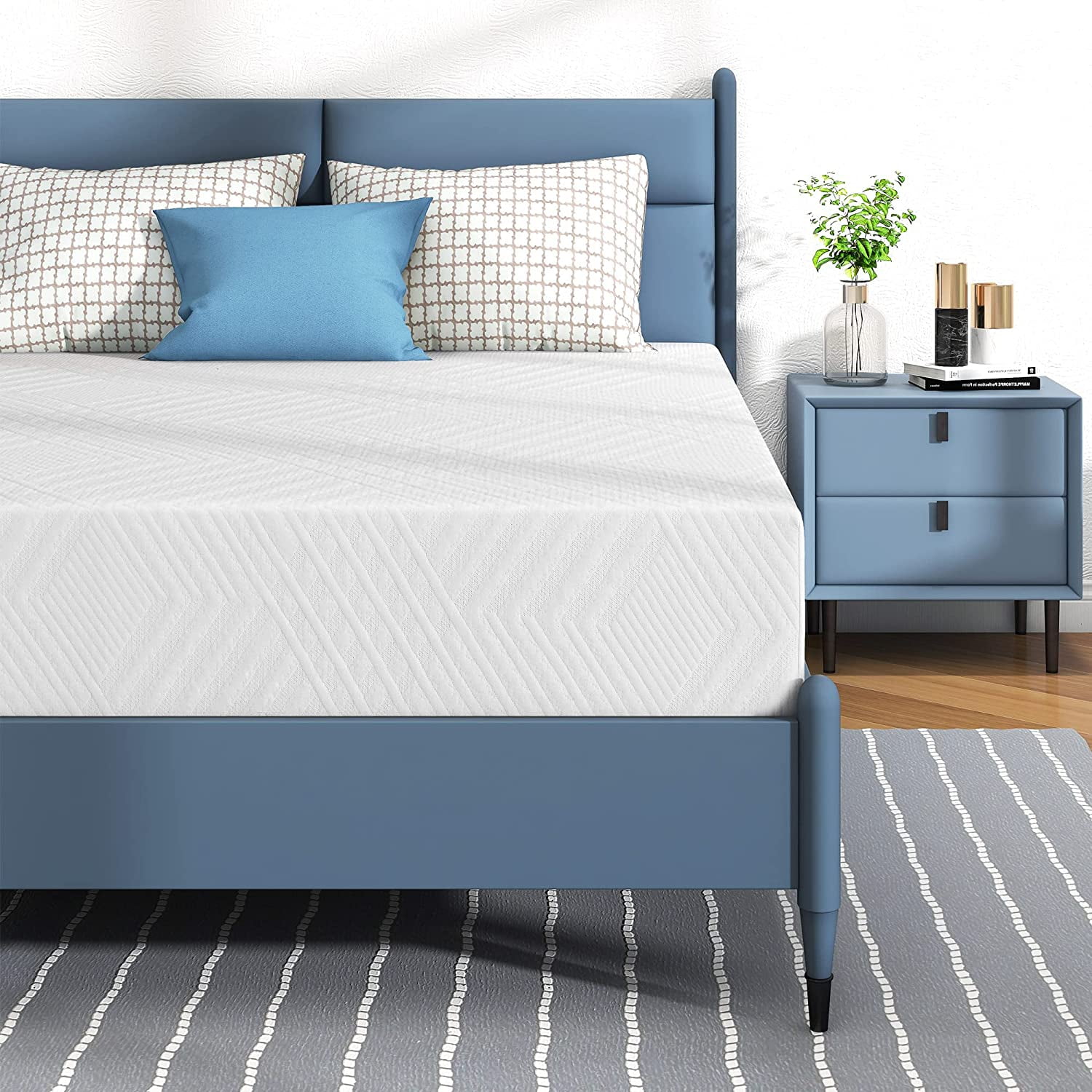 IULULU 6 Inch Twin Mattress, Gel Memory Foam Mattress in a Box ...