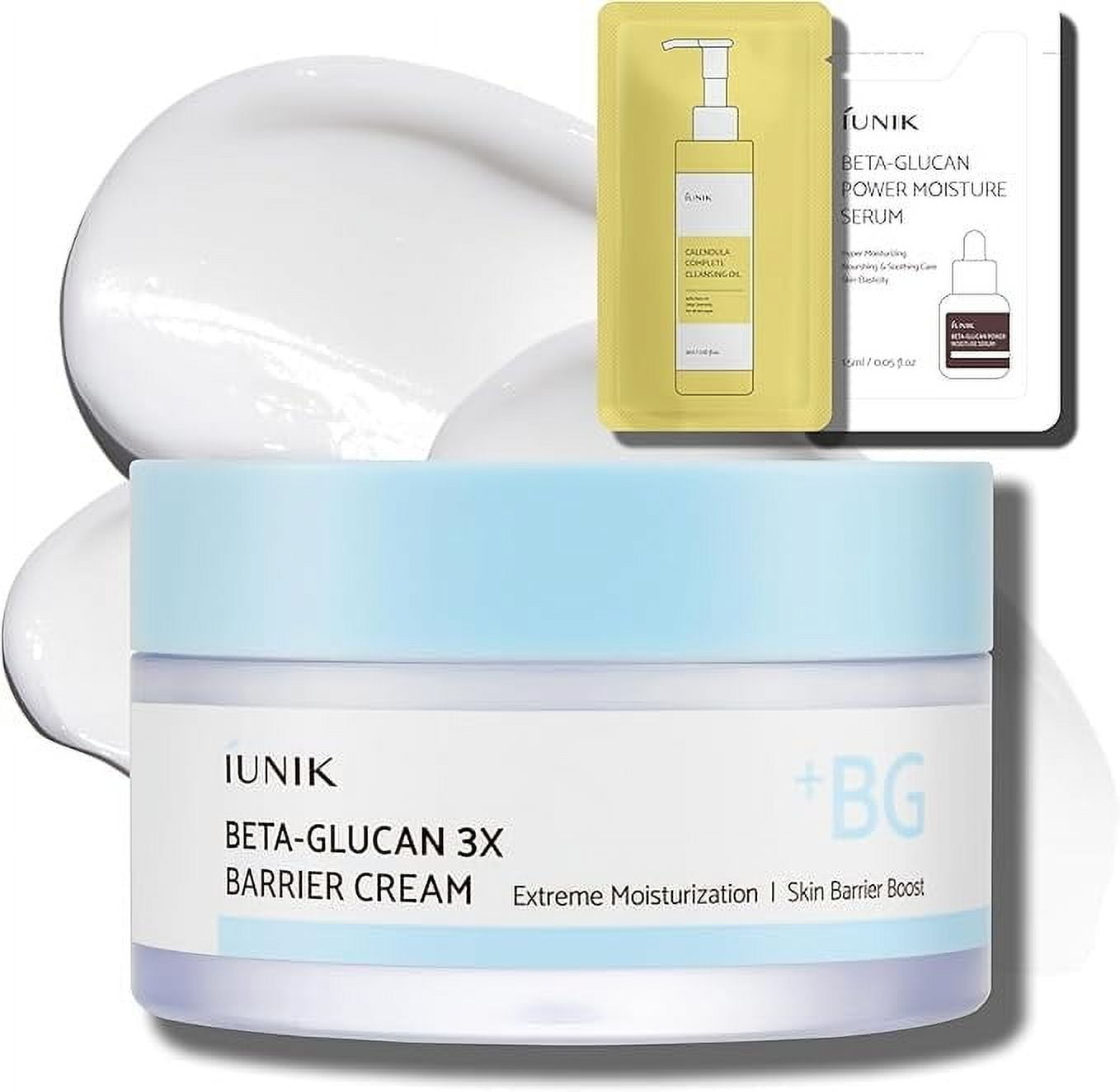 IUNIK Beta Glucan 3X Barrier Cream - Deep Moisture, Non-Sticky, Quick Absorption, Panthenol ...