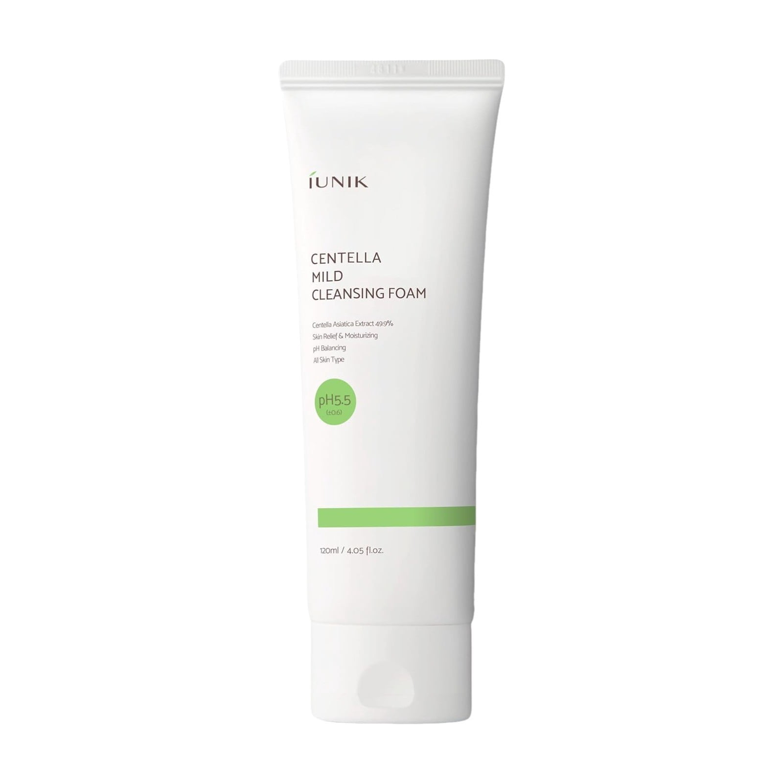 IUNIK Centella Mild Facial Foaming Cleanser - Non-stripping Sub-Acid w ...