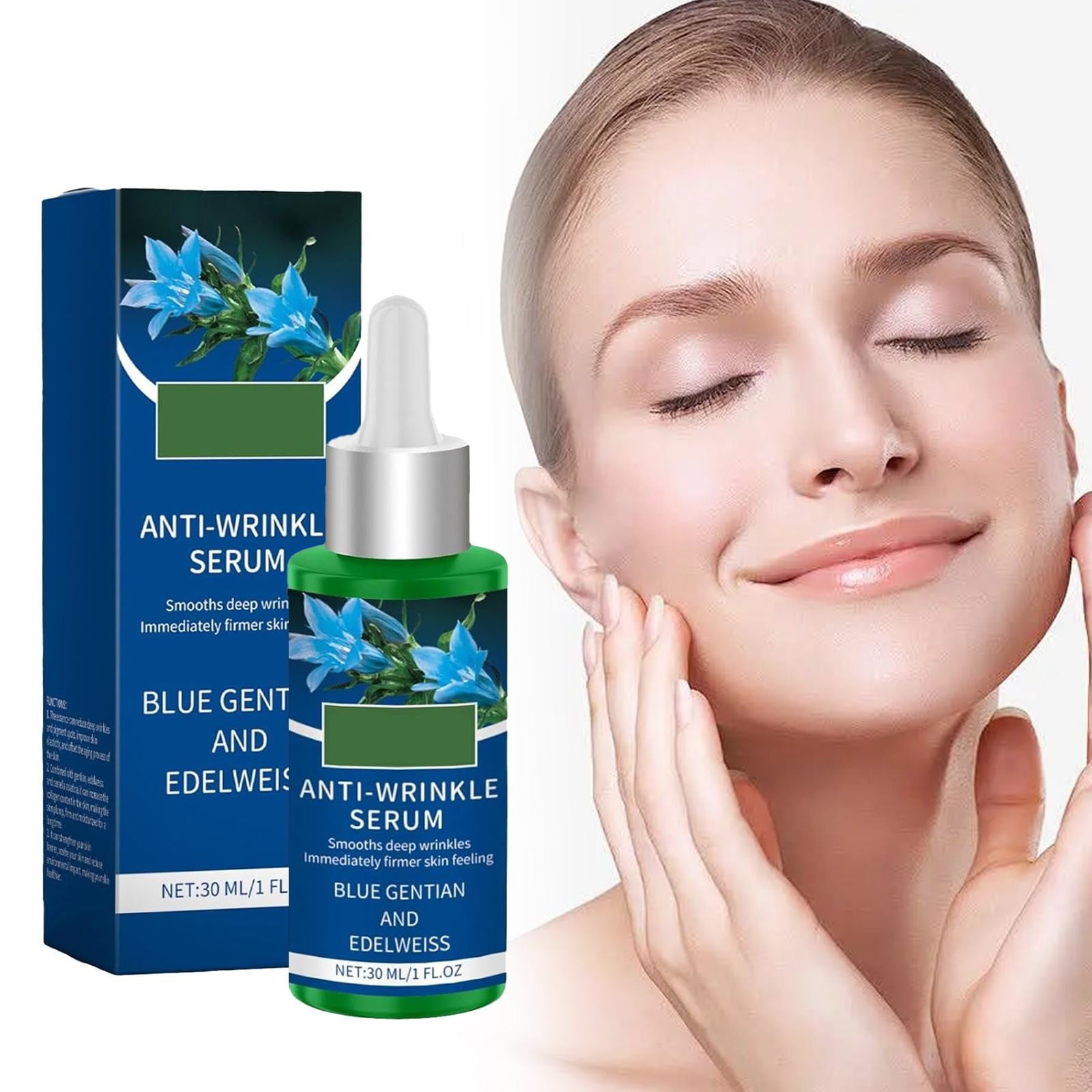 IUSOULZ Natural Facial Serum,Blue Gentian Organic Firming Serum, Facial ...