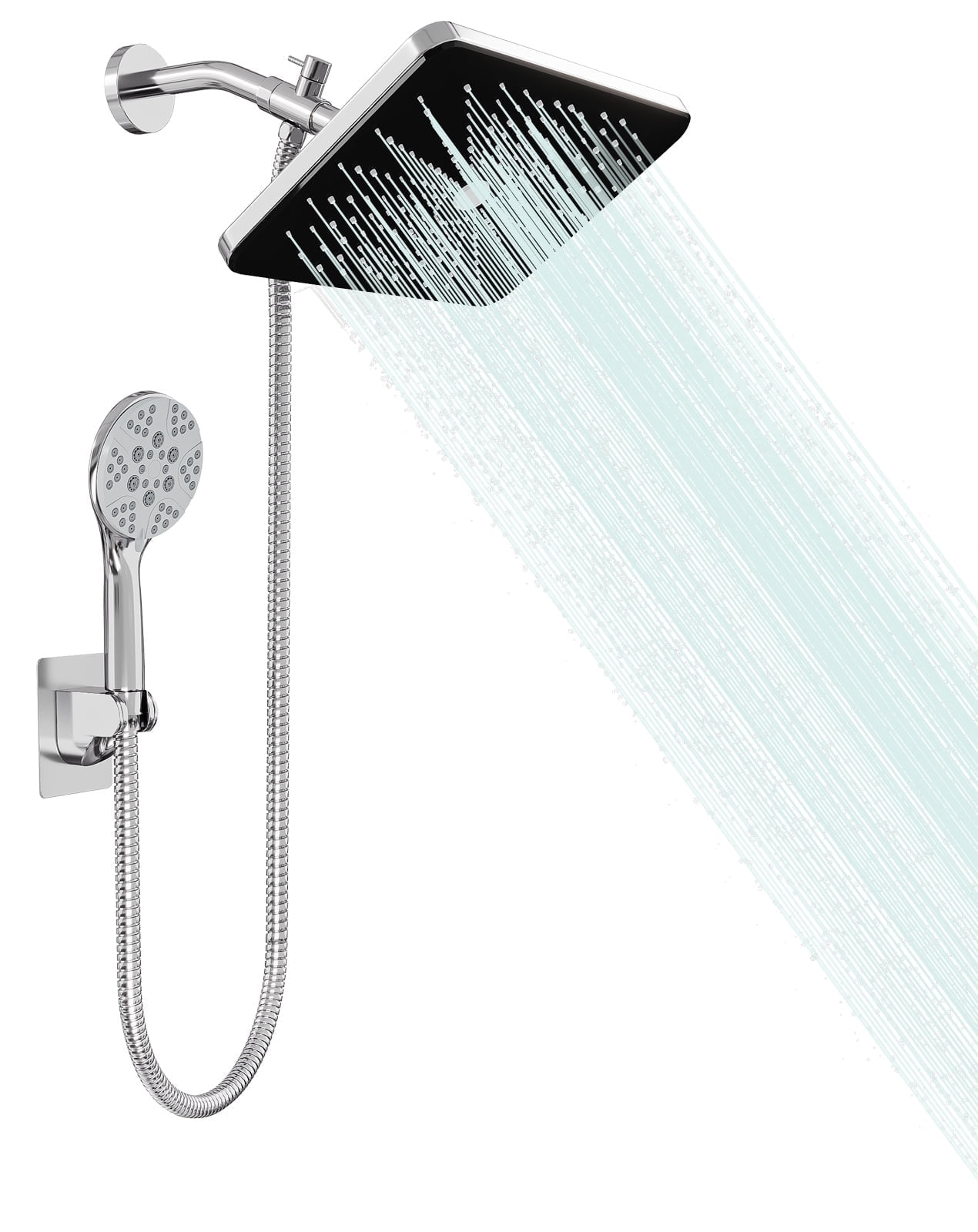 "IUSU 12"" High Pressure Rainfall Shower Head Set with Adjustable ...