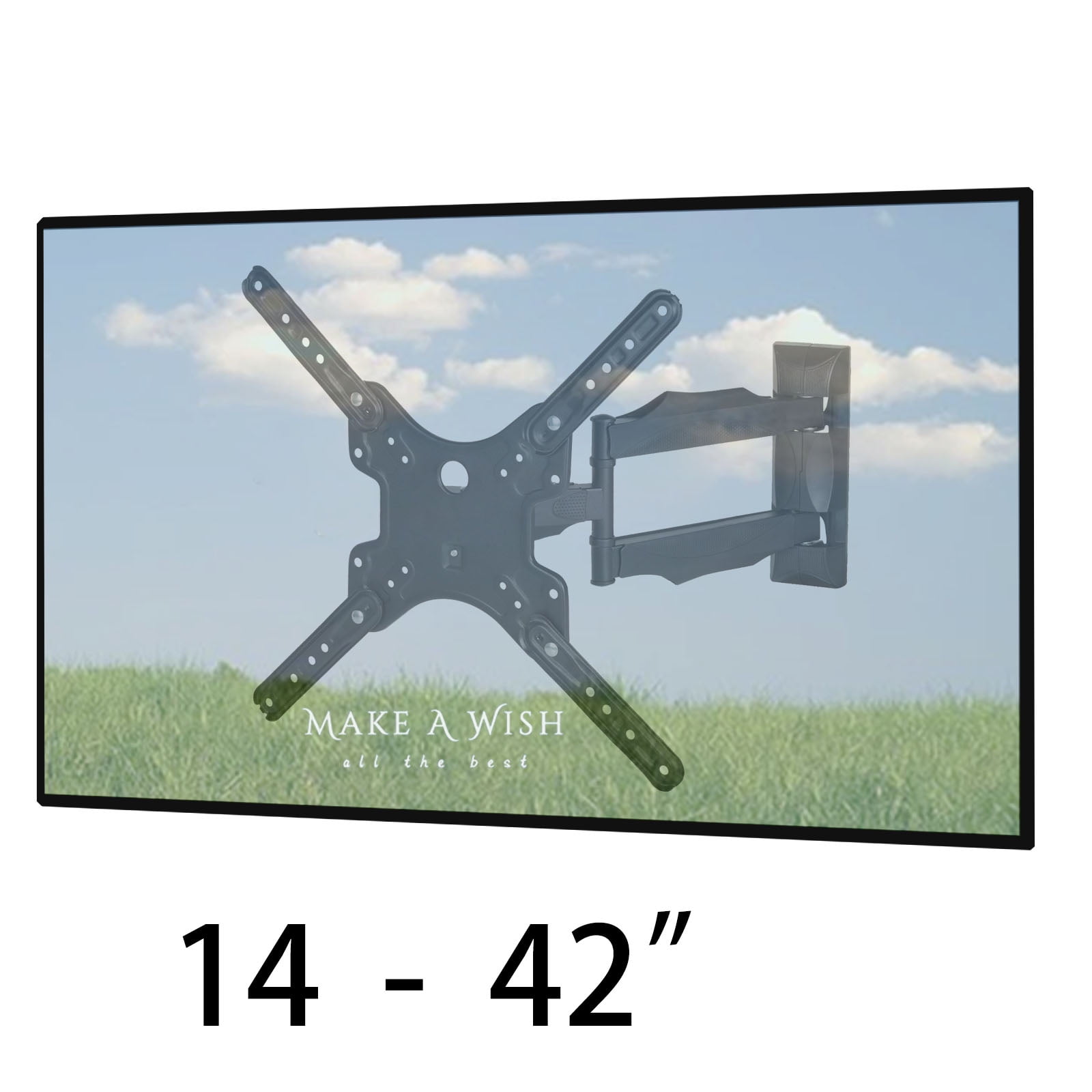 "IUSU Full Motion Flat Screen TV Wall Mount for 32-55"" TVs, 88 lbs ...