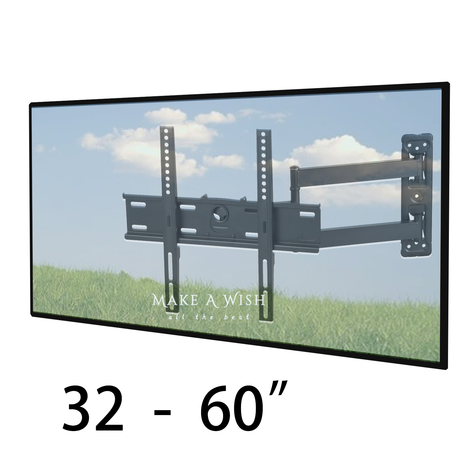 QualGear Heavy-Duty Full Motion TV Wall Mount for Most 60" - 100" Flat ...