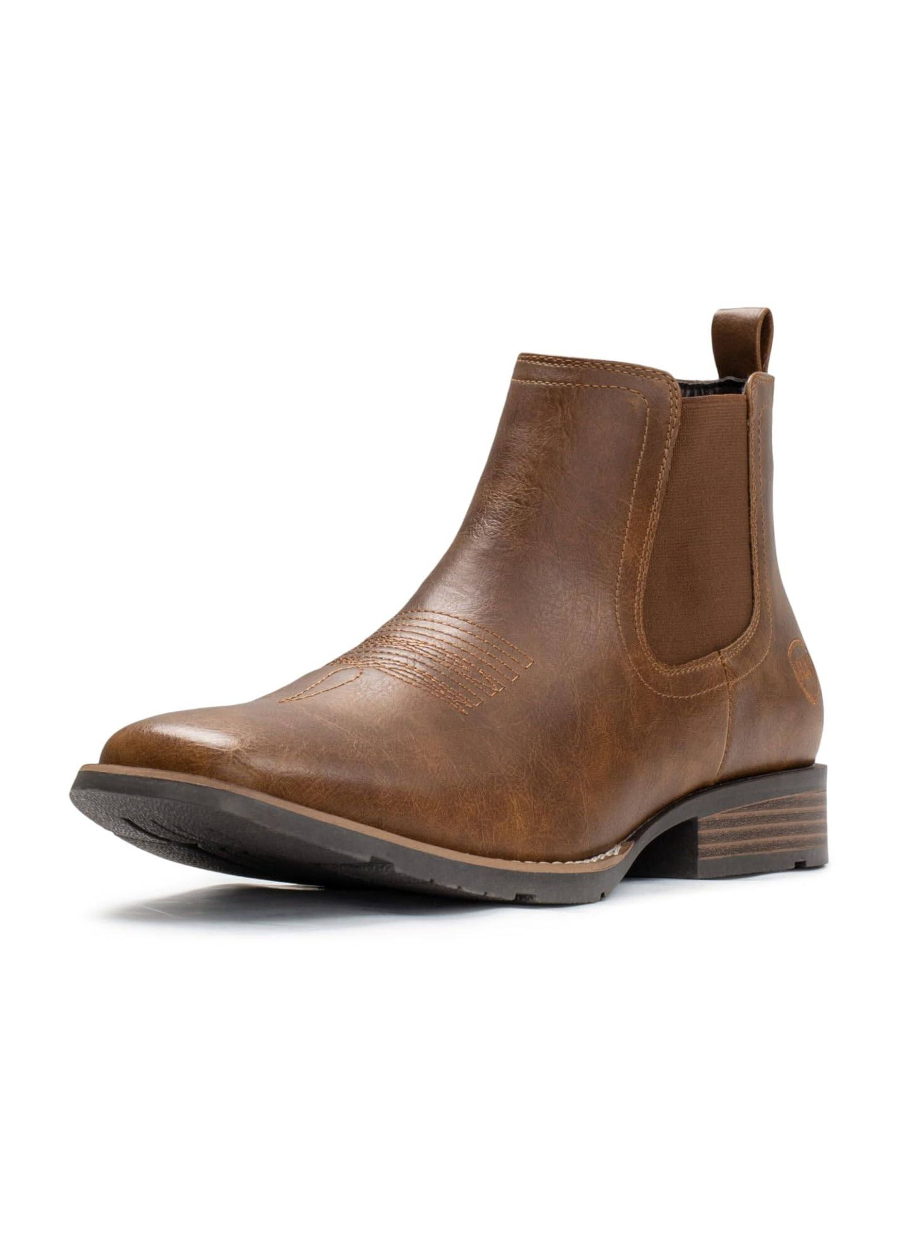 IUV Cowboy Boots For Men Ankle Boots Western Boot Casual Dress Slip On ...