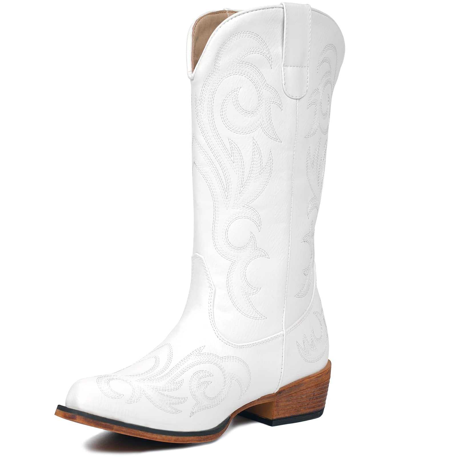 IUV Cowboy Boots for Women Pointy Toe Women's Western Boots Cowgirl ...