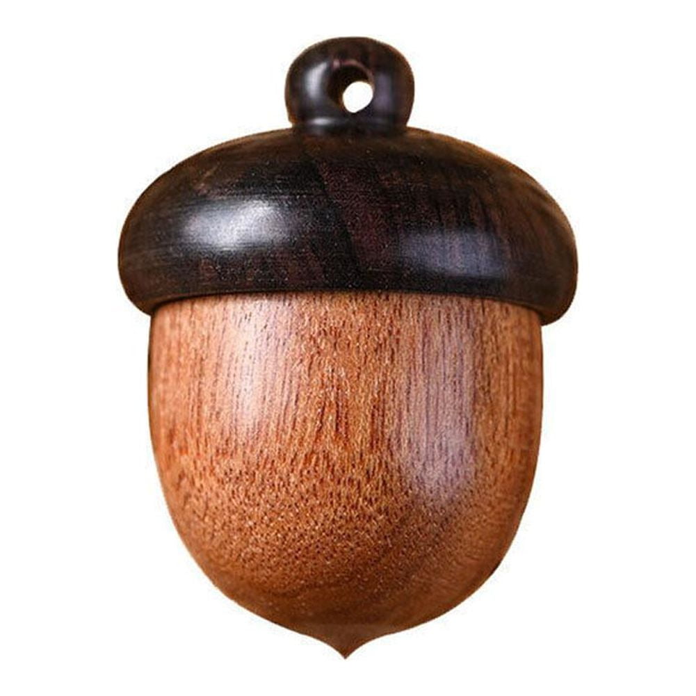 IUYQY 5PCS Acorn Shape Pill Box Wooden Travel Medicine Pill Case Mini ...