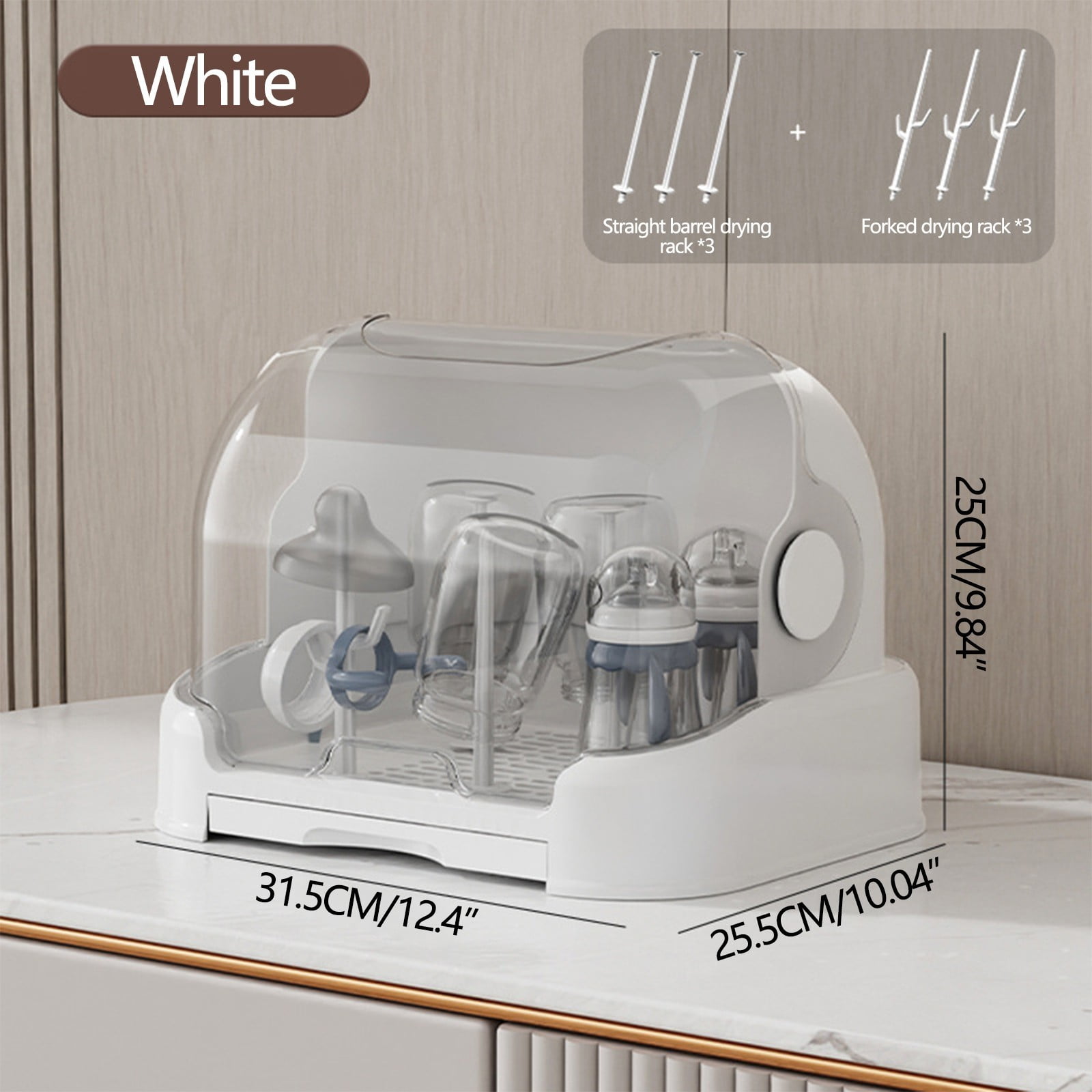 IUYT6 Baby Bottle Dryer, Portable Baby Bottle Drying Rack Storage Box ...