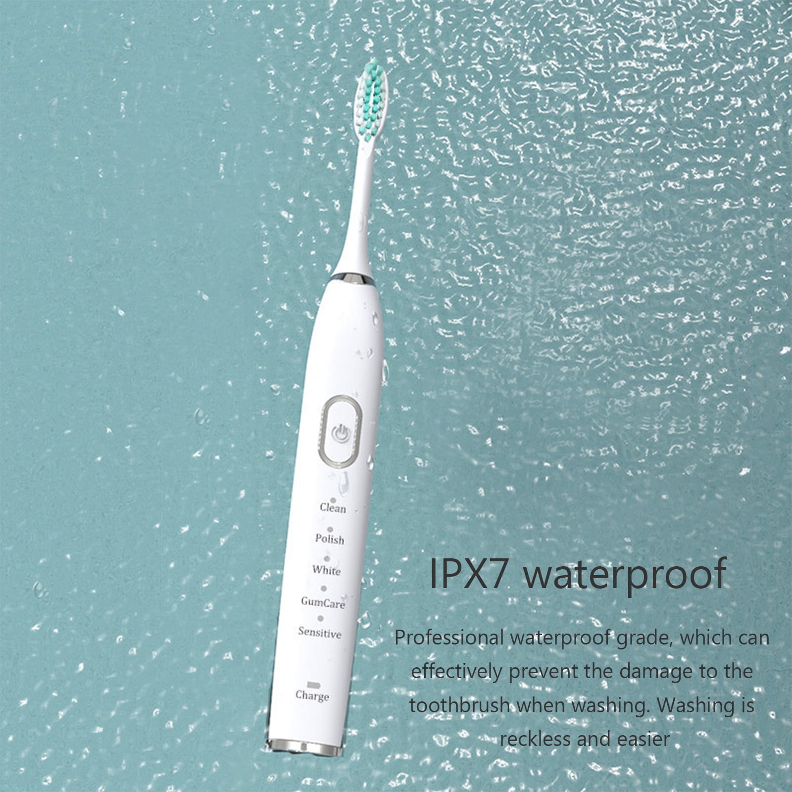 IUYT6 Electric Toothbrush With Smart Timer, 5 Modes, 3 Brush Heads ...