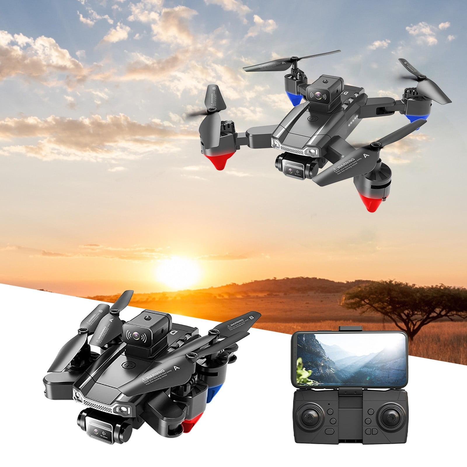 IUYT6 Foldable FPV Drone with Electrionic Regulation 1080P WiFi Camera ...
