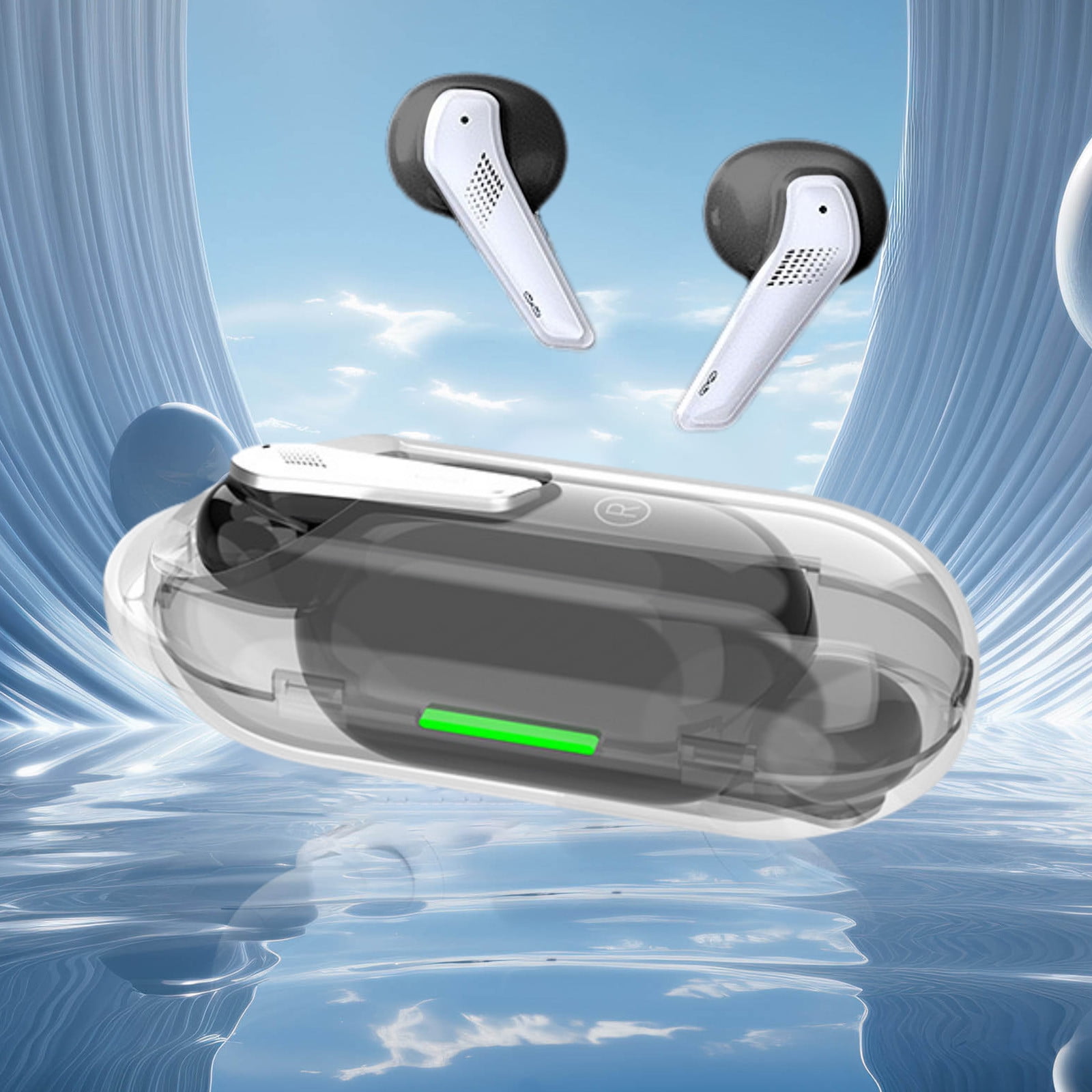 IUYT6 Today Deals, Clear Bluetooth Earbuds Comfortable Semi In Ear ...