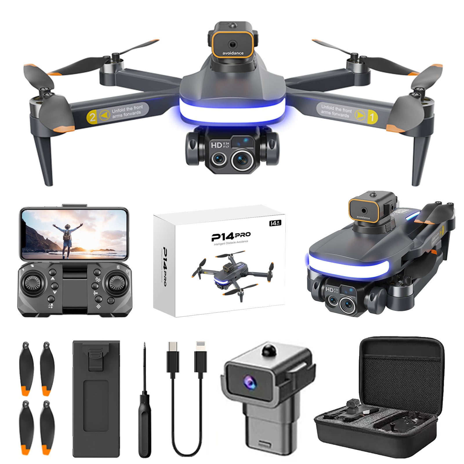 IUYT6 WiFi FPV Drone with 4K HD ESC Camera Altitude Hold Mode Foldable ...