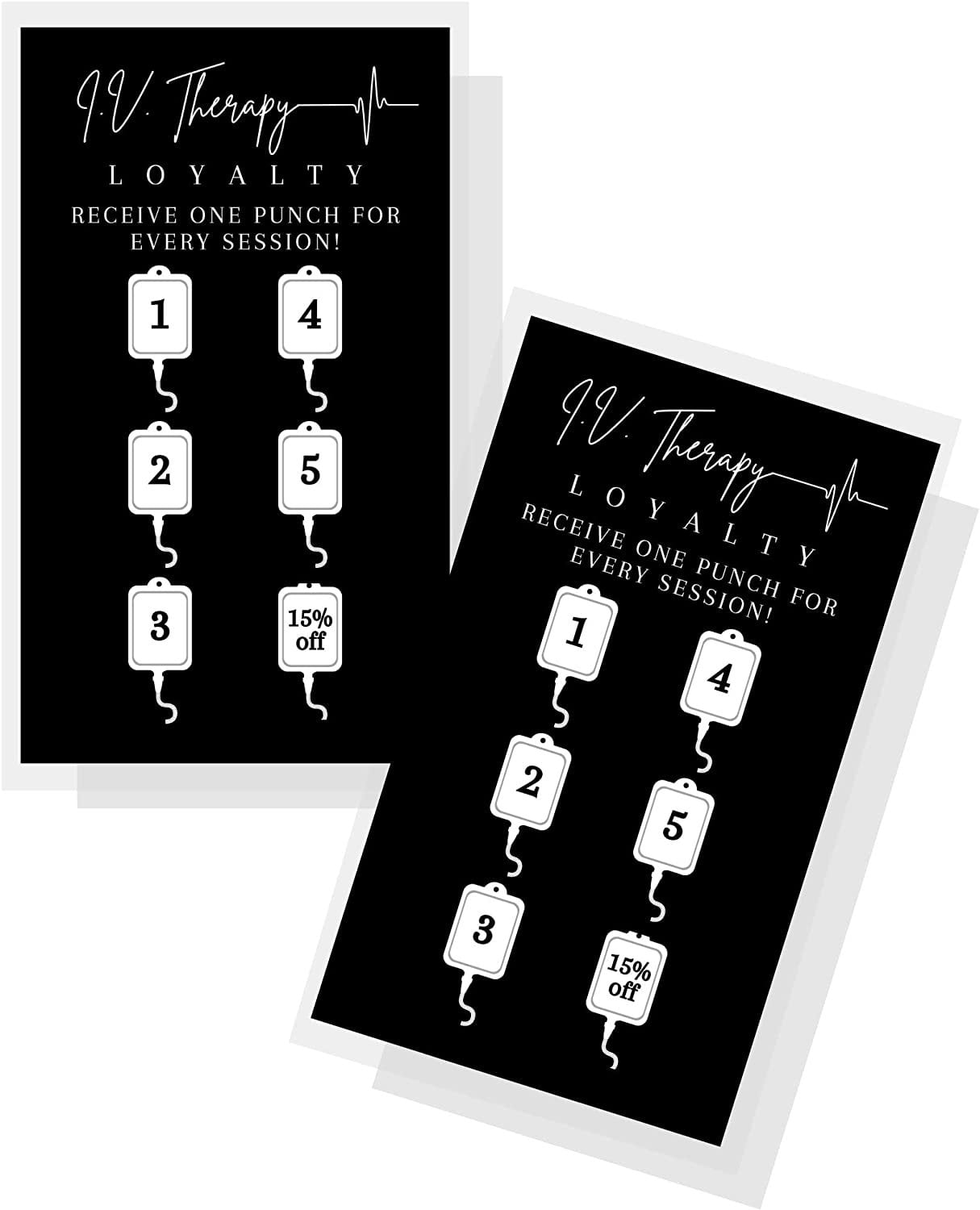 IV Intravenous Therapy Loyalty Card 50 Pack 2x3.5" inch Business Size ...