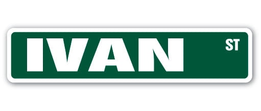 IVAN Street Sign Childrens Name Room Sign | Indoor/Outdoor | 36" Wide ...
