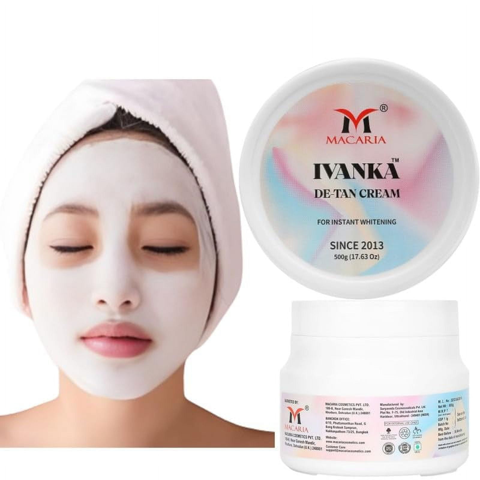 IVANKA Quick Radiance & Tan Eraser Face Pack Mask 3 in 1 | d tan, detan ...