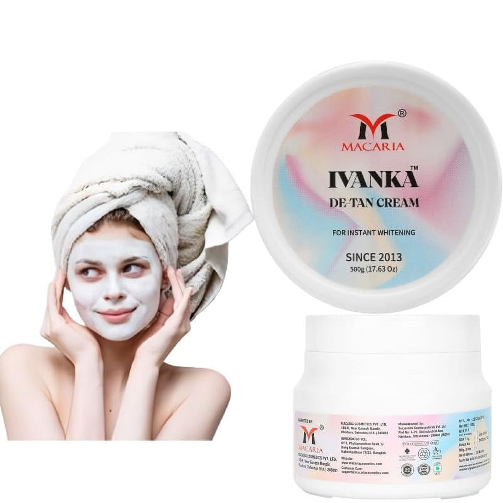 IVANKA de tan cream dry skin TAN REMOVAL PACK, for Face & Body for ...