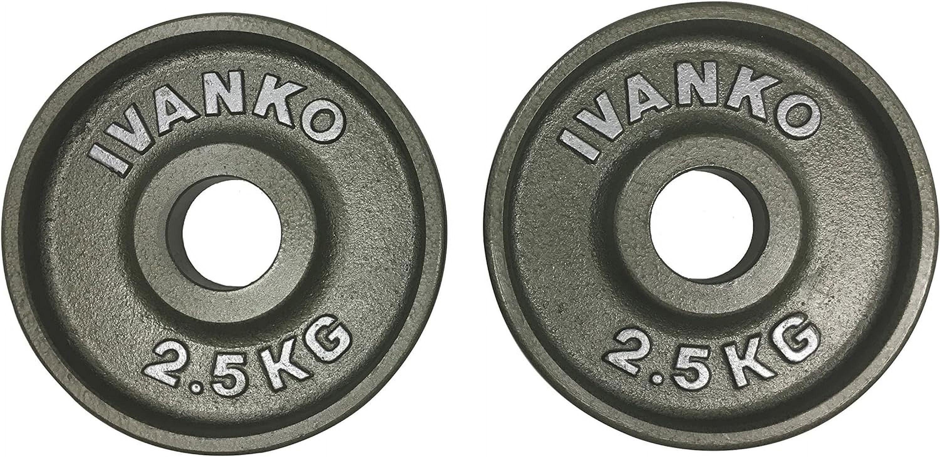 IVANKO (OM-2.5KG) Cast-Iron, Machined Olympic Plate Grey 2.5 KILOGRAMS (PAIR) - Walmart.com