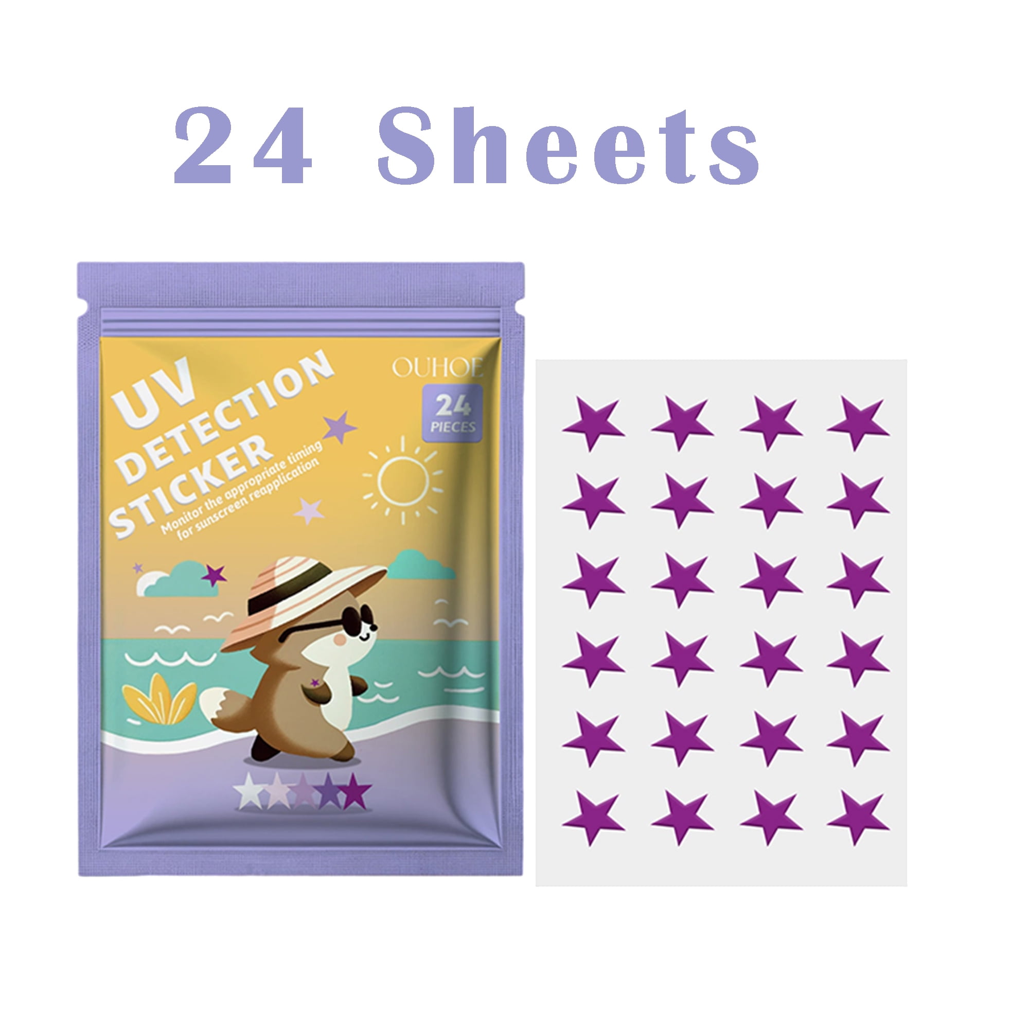 IVEMOULODEC UV Stickers for Sunscreen Sunburn Alert Patches Sunblock UV ...