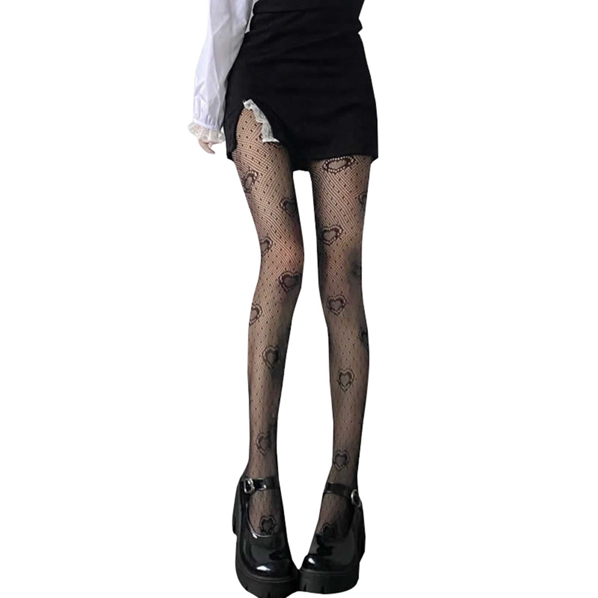 IVEMOULODEC Women Sheer Stocking Leggings,Cute Cutouts Heart Fishnet ...