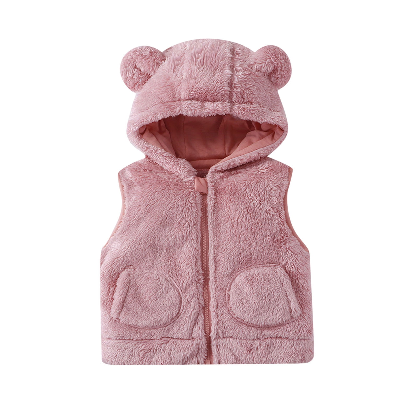 IVEYRTF Childrens Winter Fleece Lined Sleeveless Hooded Jacket Boys and ...