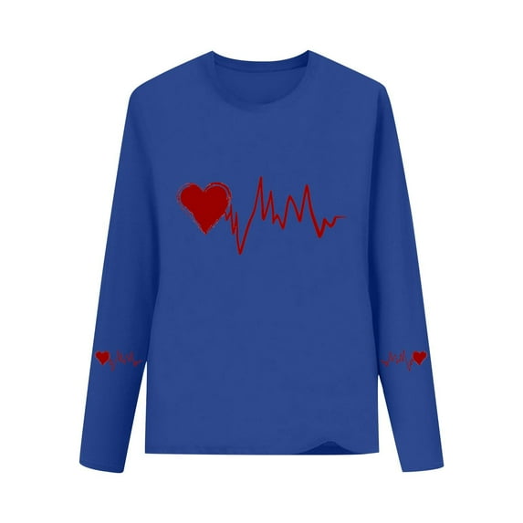 IVEYRTF Kids Floral Heart Pattern Long Sleeve Round Neck Pullover Shirt ...