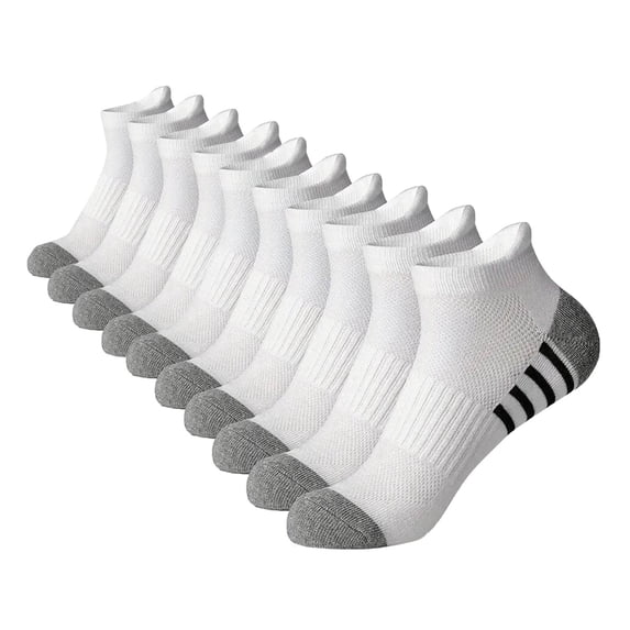 IVEYRTF Men's Crew Athletic Socks 10-Pack Moisture Wicking Breathable ...