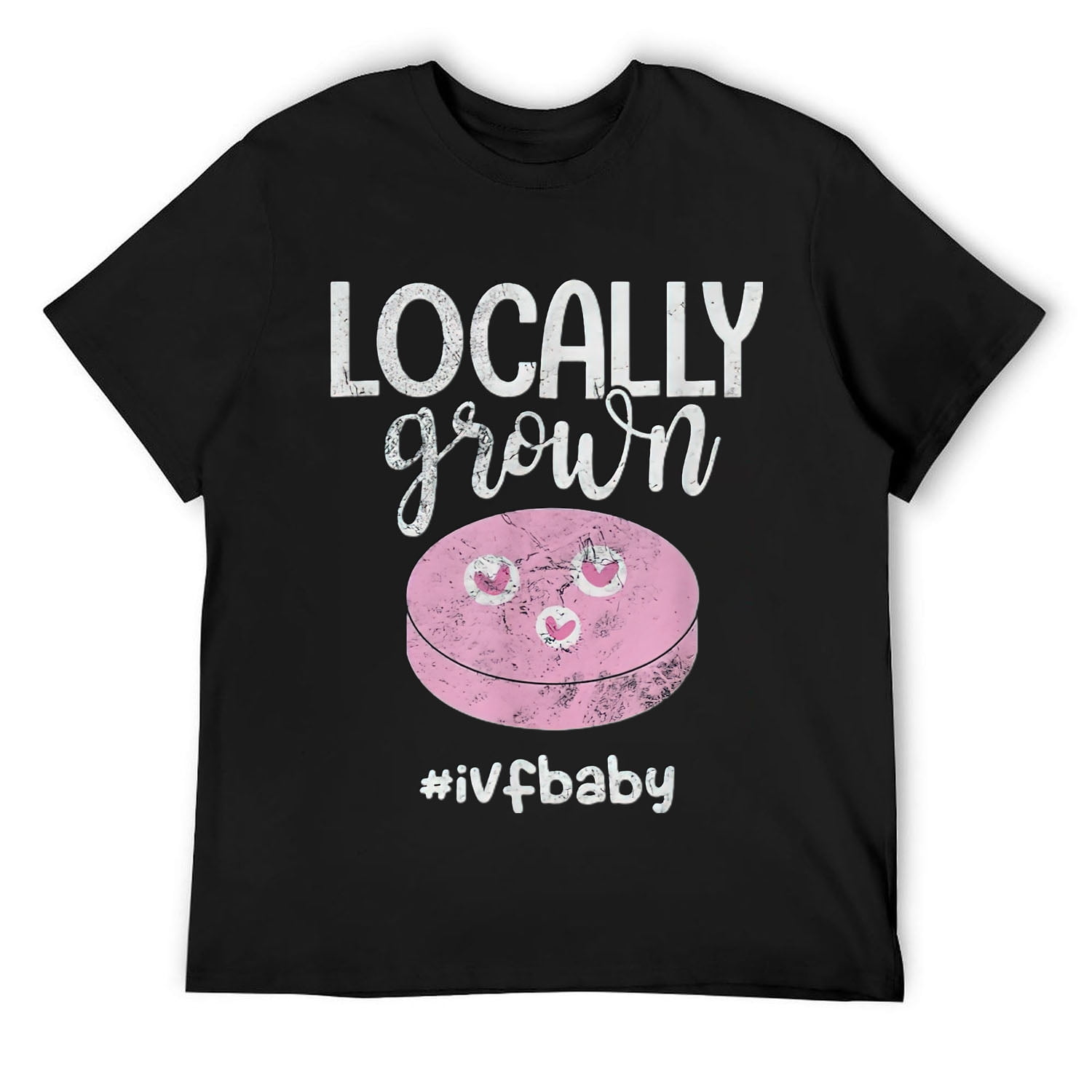 IVF Baby IVF Mom IVF Dad Pregnancy Announcement Distressed T-Shirt ...