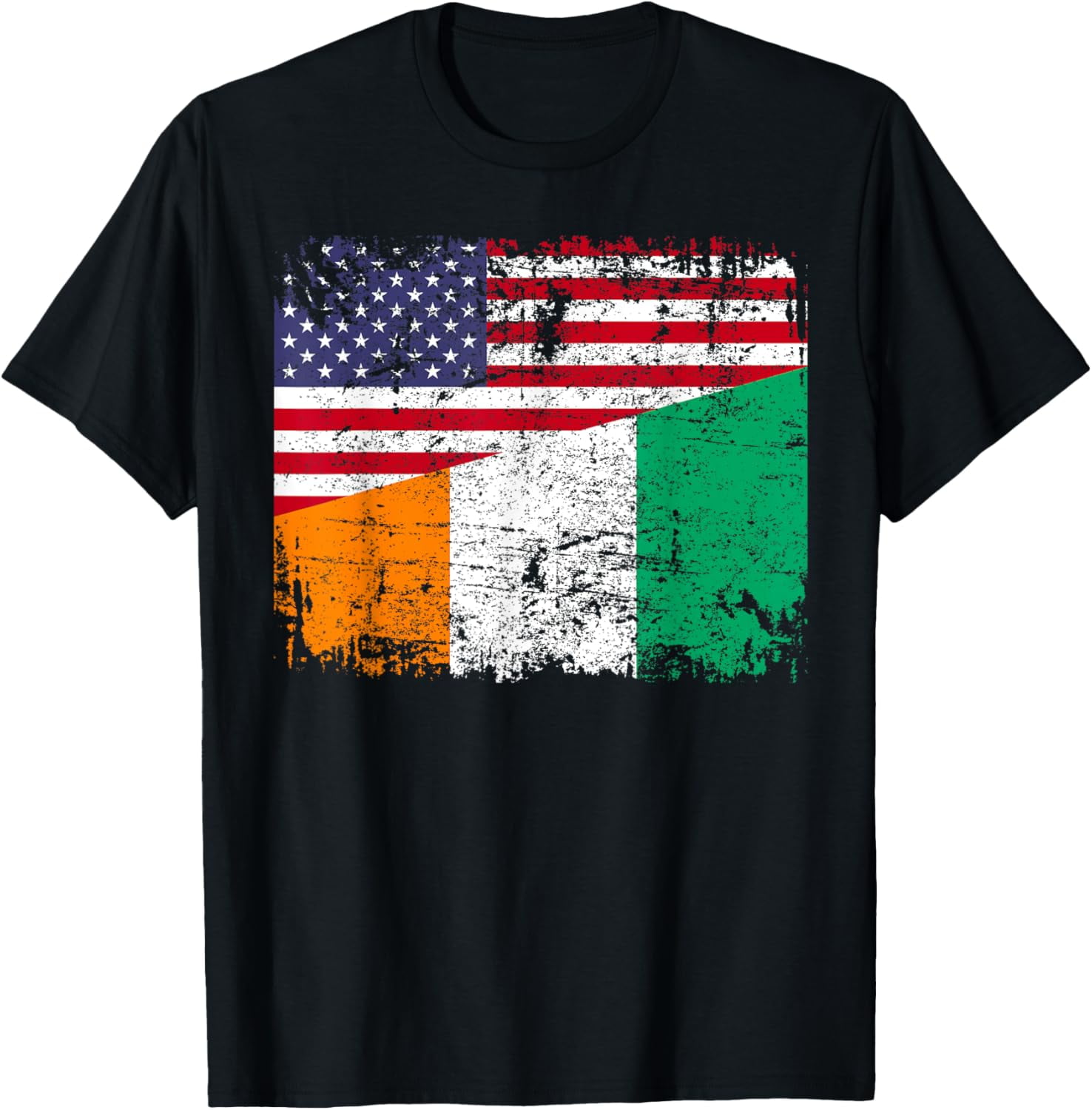 IVORIAN ROOTS | Half American Flag IVORY COAST T-Shirt - Walmart.com