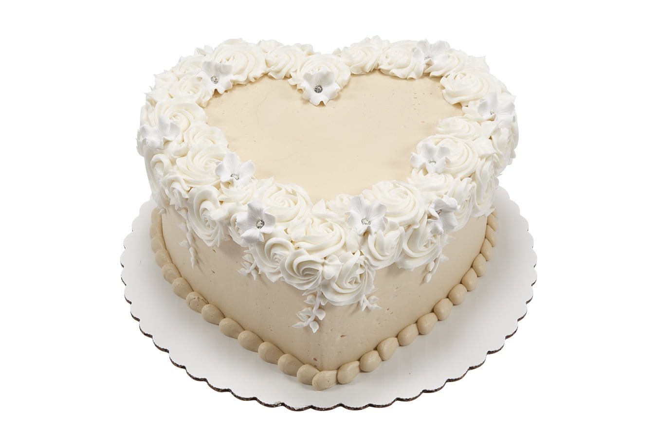 IVORY SOFT FLORAL HEART CAKE - Walmart.com