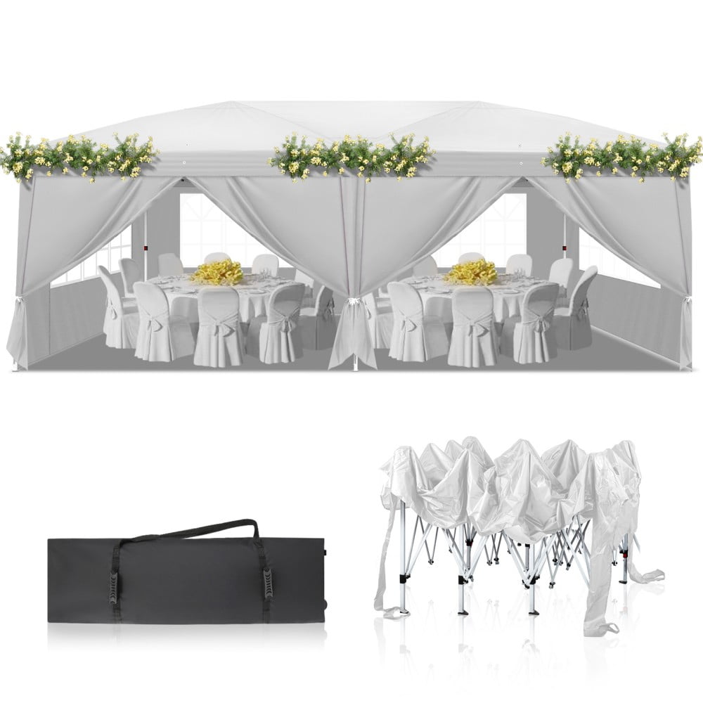 IVV 10x20FT White Outdoor Canopy Tent, Waterproof Patio Gazebo Event ...
