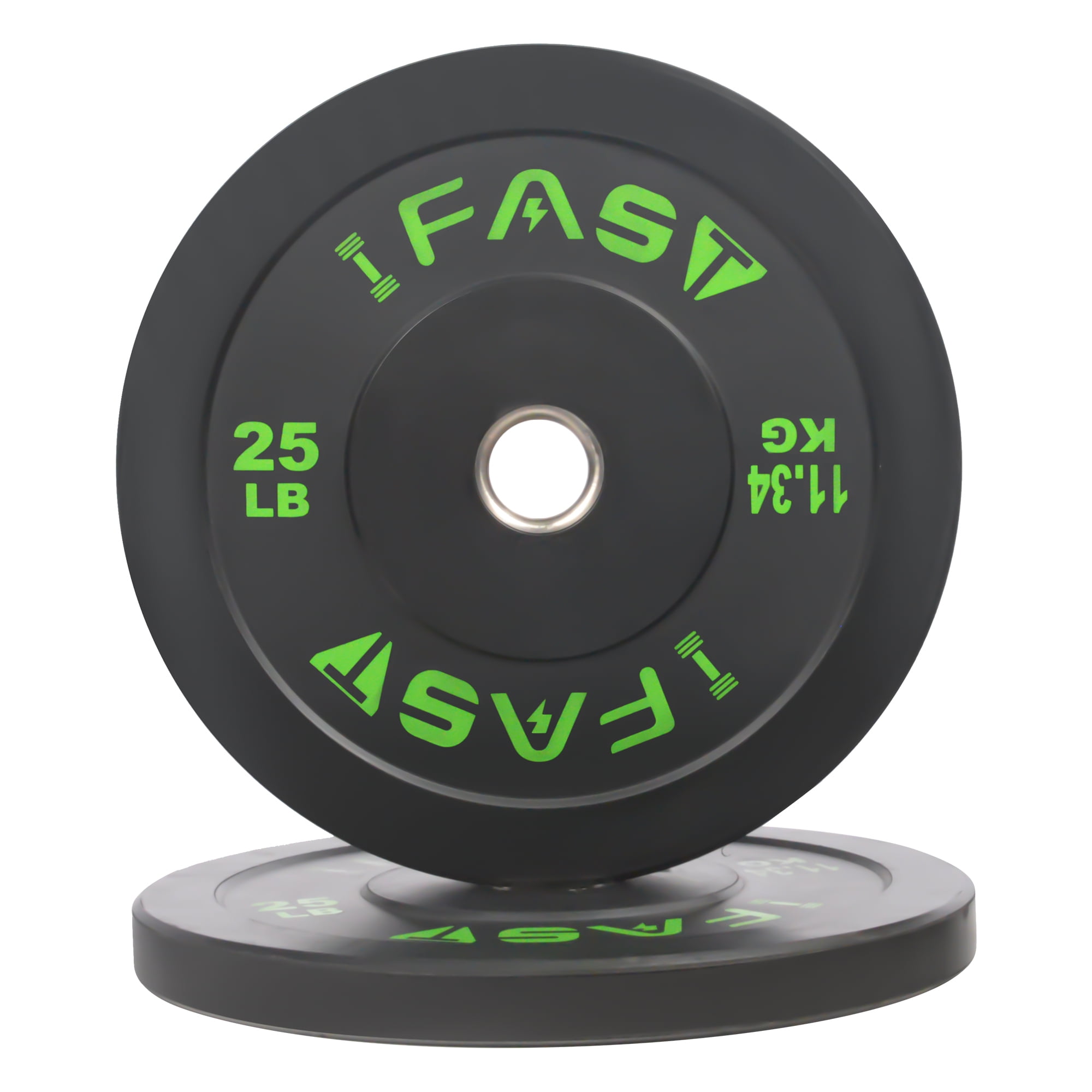 IVV 2" Olympic Bumper Plate Weight Plates with Steel Insert, 1 Pair ...