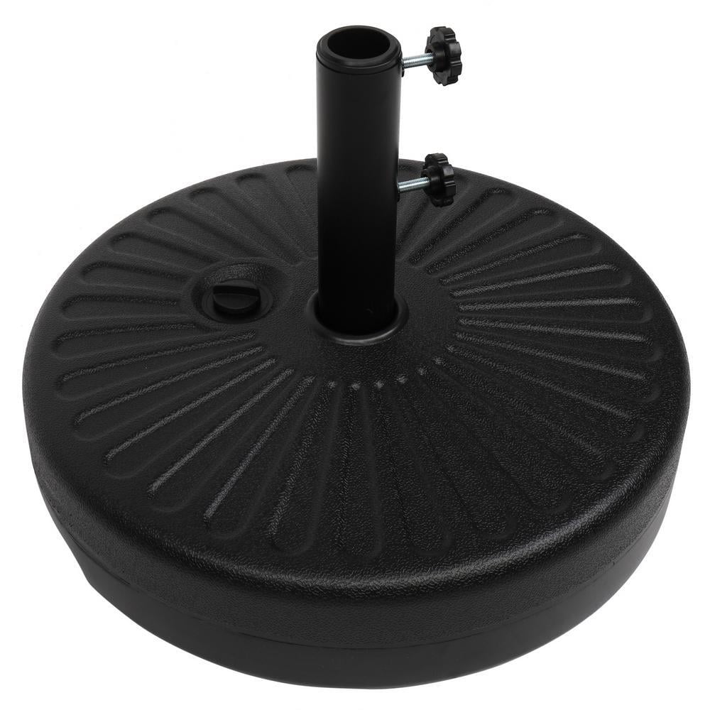 IVV 20" Round Heavy Duty Patio Umbrella Base Stand with Steel Umbrella ...