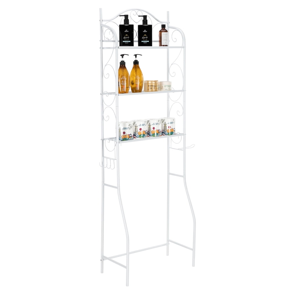 IVV 3 Tier Industrial Style Metal Over The Toilet Shelf Home Bathroom Storage Rack - Walmart.com