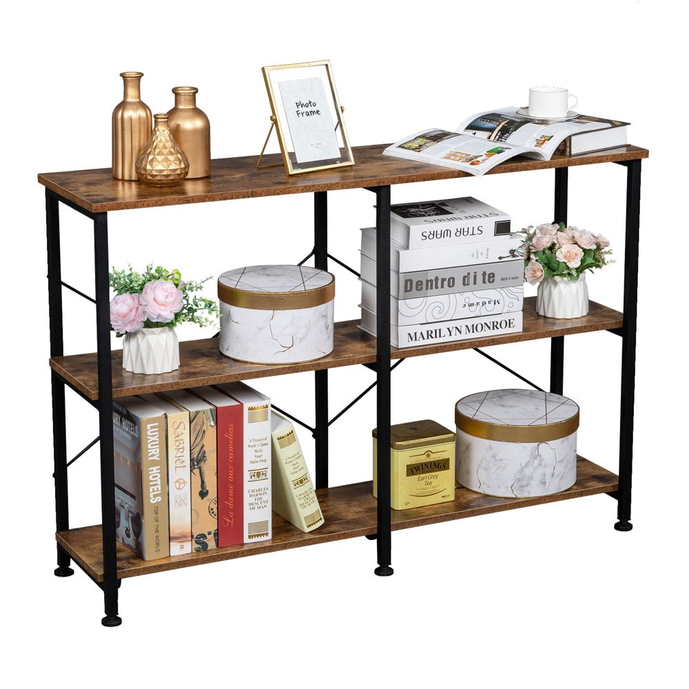 IVV 3-Tiers Console Table for Entryway, Rustic Long Sofa Table with ...