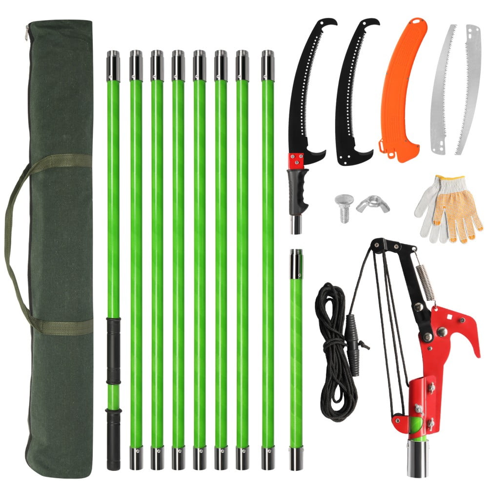 IVV 30FT Manual Pole Saw for Tree Trimming, Extendable Tree Pruner with ...