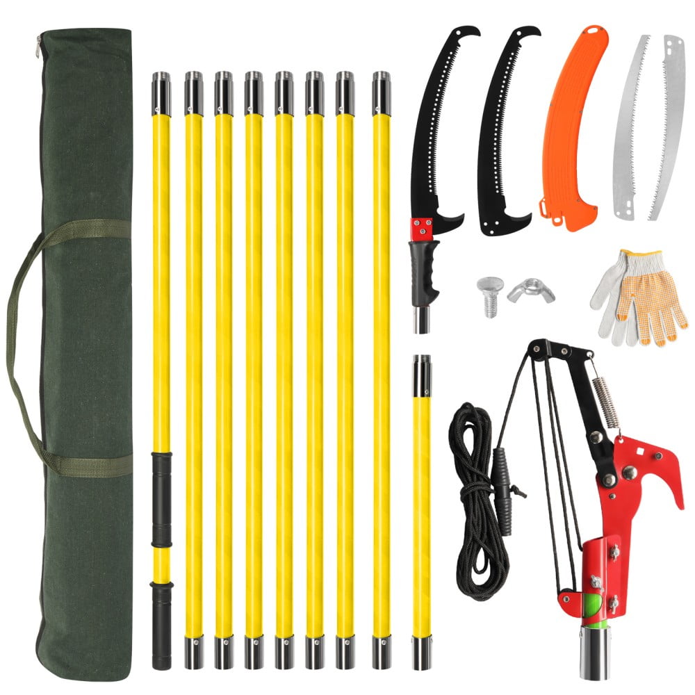 IVV 30Ft Manual Pole Saw, Extendable Tree Pruner Blade and Scissors Set ...