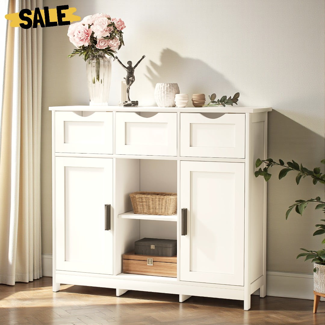 IVV 31 Inch Entryway Console Cabinet, Floor Storage Sideboard with 2 ...