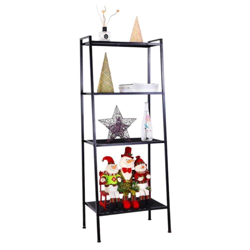 IVV 4-Tier Industrial Ladder Bookshelf, 23.62"W Floor Standing Metal ...